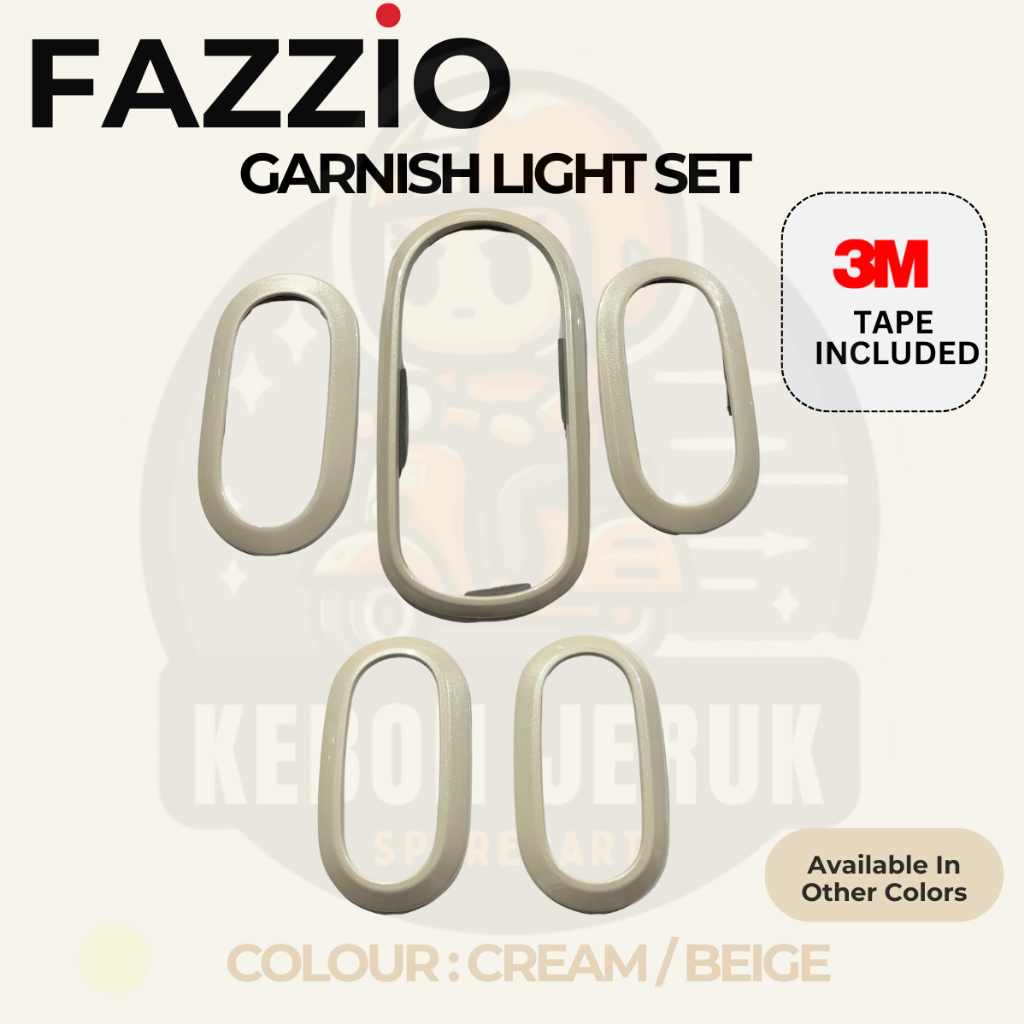 Yamaha Mio Fazzio Garnish Light Cover Light Trim Set Cream Top Quality ...