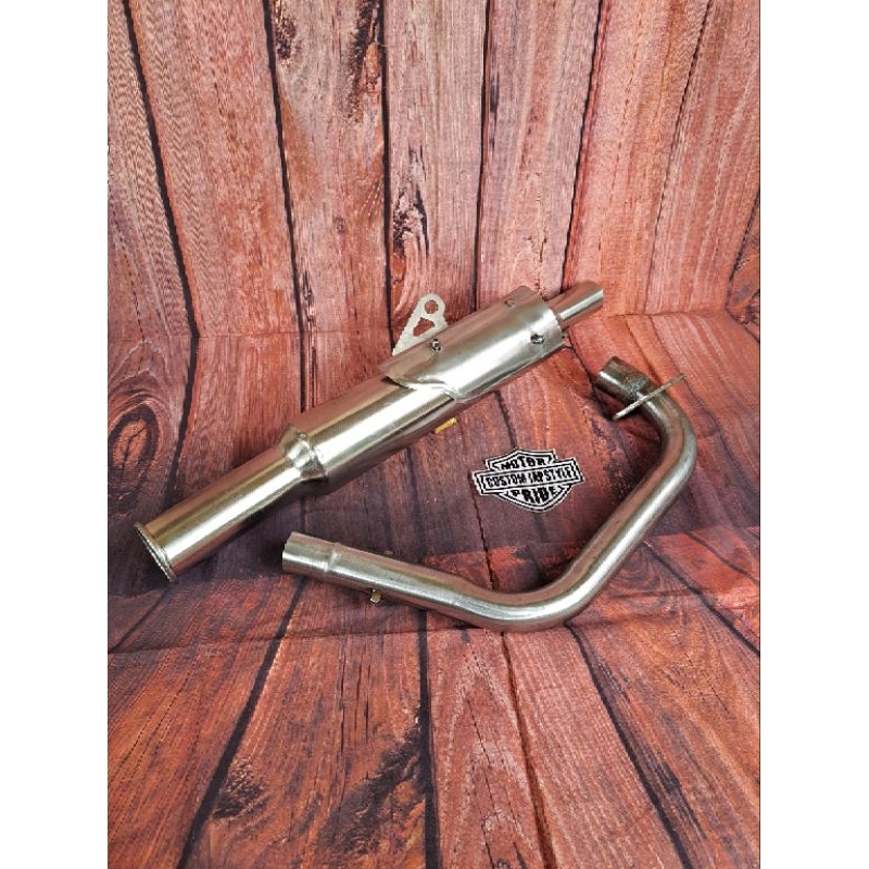 Custom Japstyle Exhaust BSA W175 Bober Chopper Classic & Leheran Honda ...