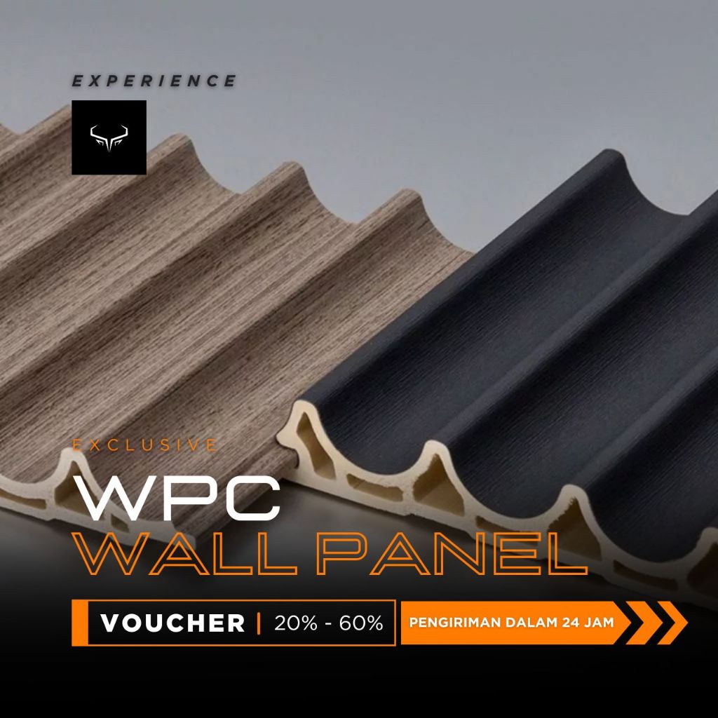 KAYU EX Wood Panel WPC Wood Motif 145cm x 20cm x 15mm WPC Flux Wall ...