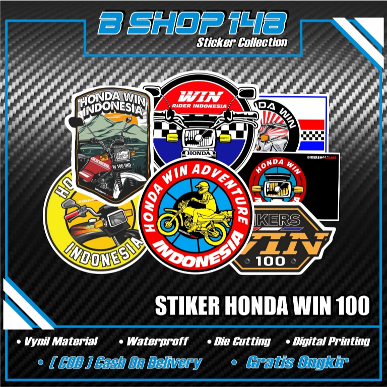 Honda win 100 stickers/100 win stickers/Indonesian adventure win ...