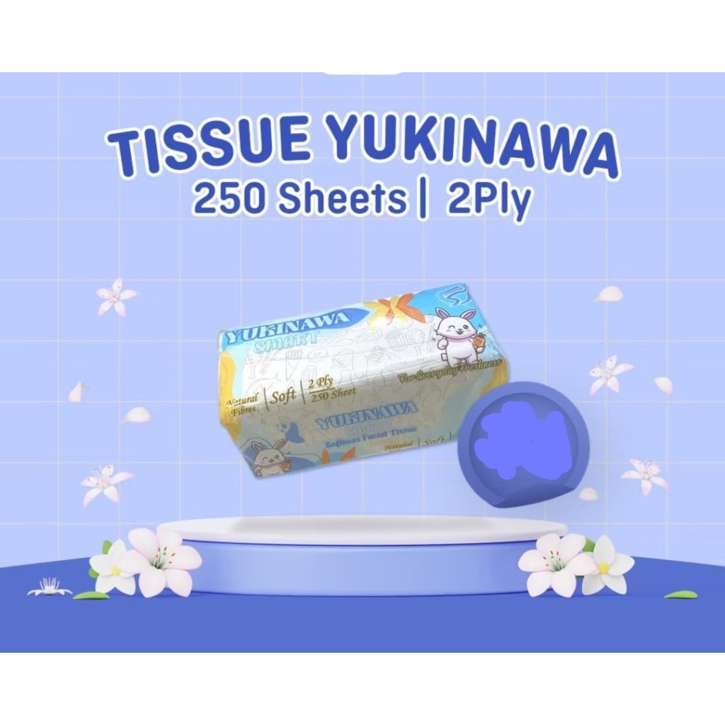 TISSUE YUKINAWA Tissue 250 Sheets 2 Ply - Premium Quality Multipurpose Tissue | Shopee Philippines