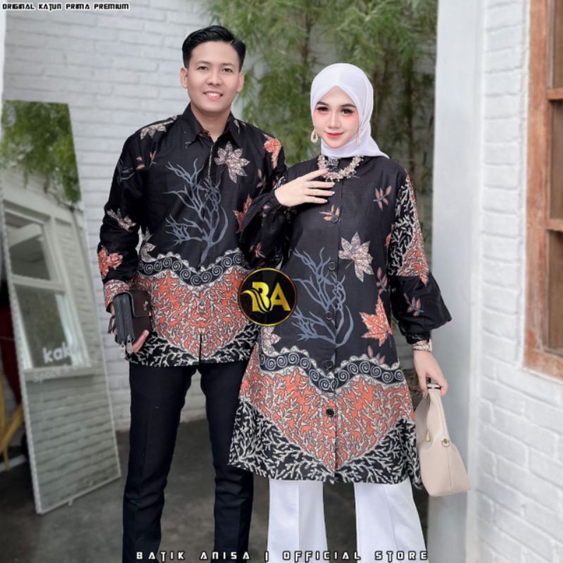 Couple Tunic Batik Modern Couple Batik Long Sleeve M L XL XXL XXXL ...