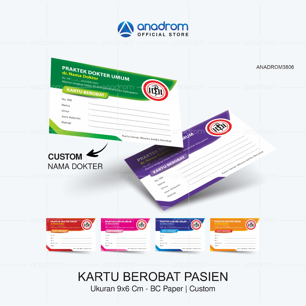 Custom Patient Treatment Card | Print Custom Patient Visit Cards ...