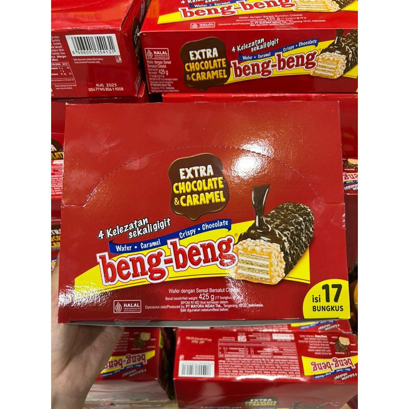 Beng Beng Box Extra Chocolate & Caramel 425 gr (Contents 17 Packs ...