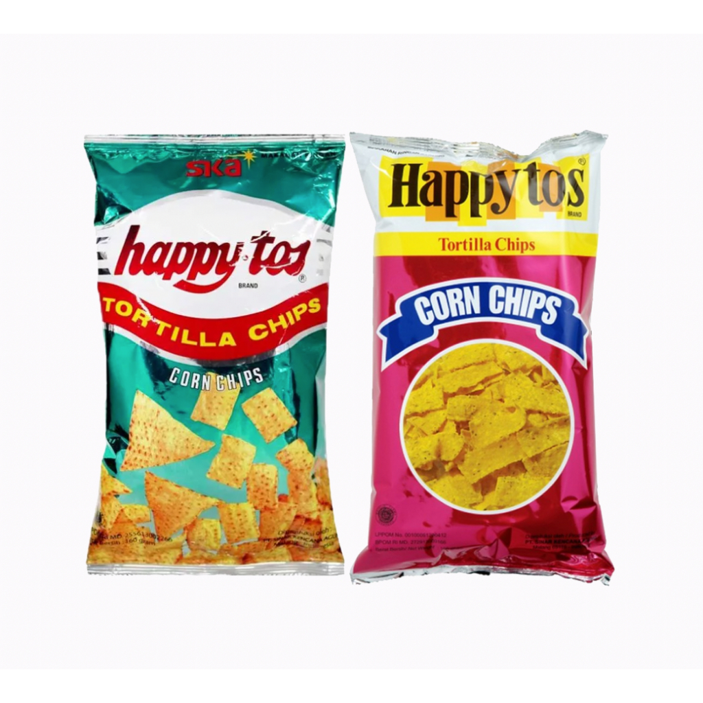 HIJAU MERAH Snack Happy Tos Tortilla Nachos Corn Chips 160gr RED ...