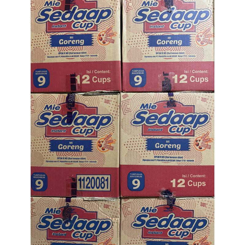 Mie Sedaap cup Fried Noodles (one box contains 12 cups) | Shopee ...