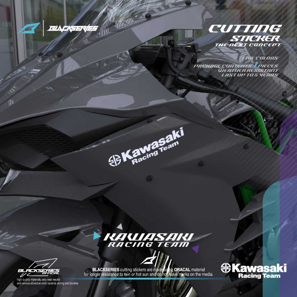 Blackseries | Kawasaki Racing Team Cutting Sticker | H2 sticker ...
