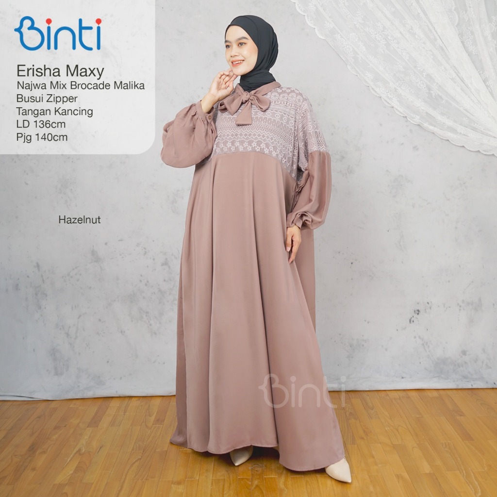 ERISHA MAXY BINTI / ERISHA DRESS JUMBO / GAMIS BIGSIZE NAJWA MIX ...