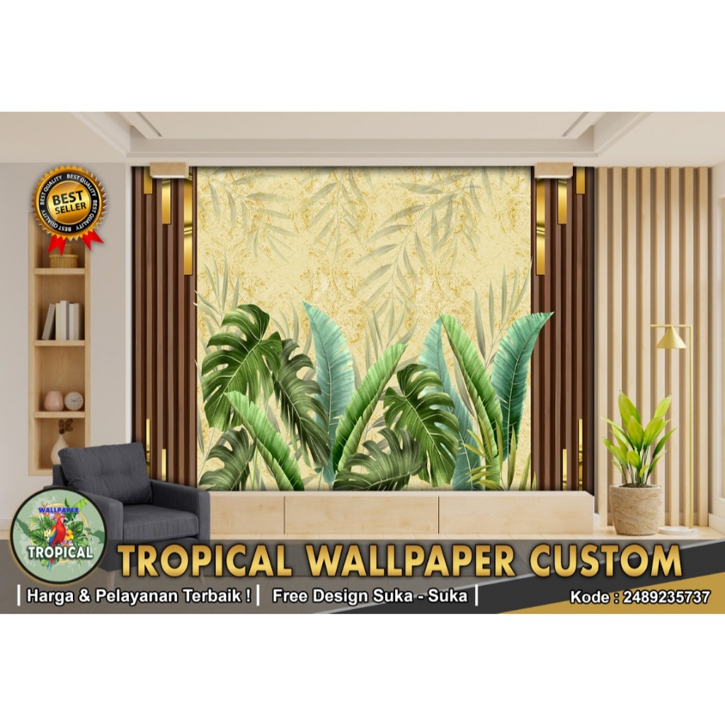 Custom 3D Leaf / Leaf Theme Wallpaper & Wallstickers | Free Request ...