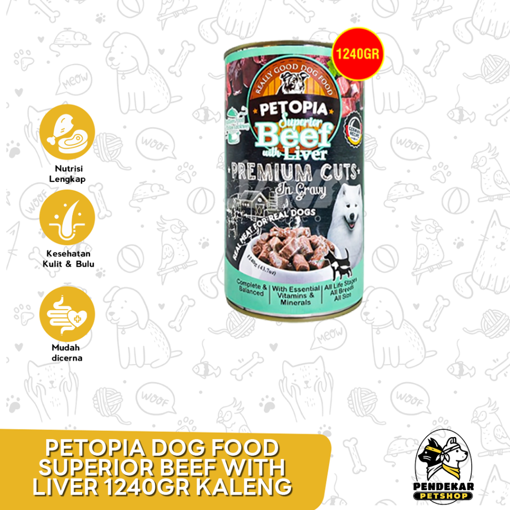 Petopia Premium Canned Dog Food 1.2 KG | Shopee Philippines