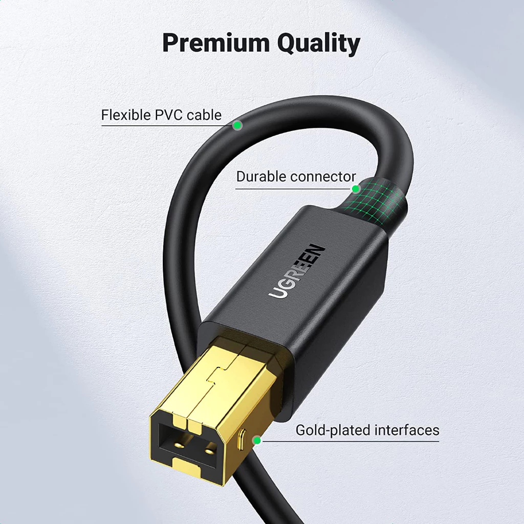 UGREEN Epson HP Canon Usb A To Usb 2.0B Printer Cable, Type C To Usb 2 ...
