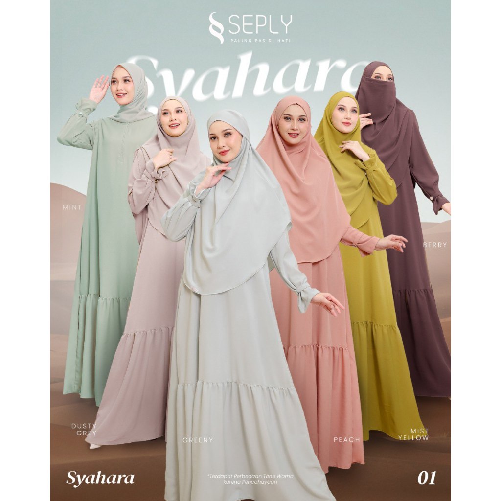SYAHARA 01 BY SEPLY NEWEST HIJAB GAMIS SET 2025 | Shopee Philippines
