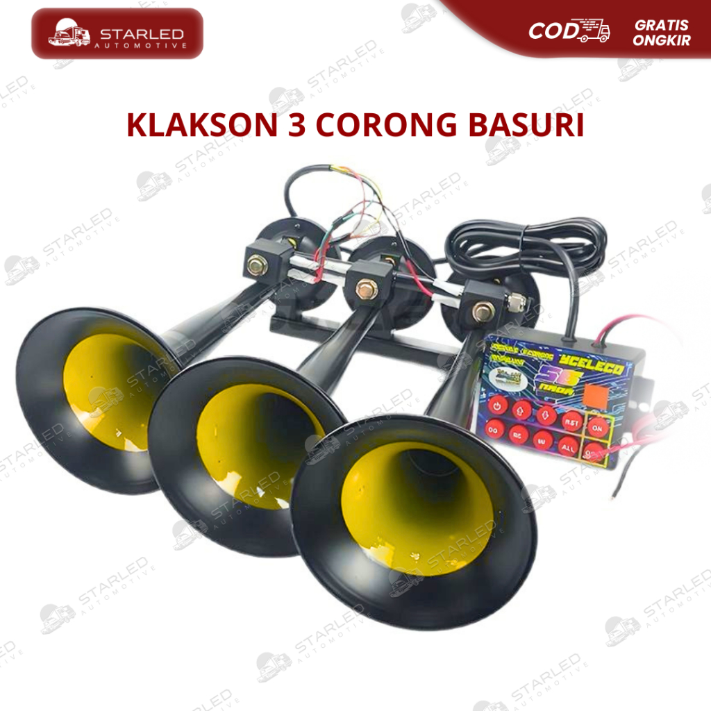 Telolet Horn 3 Funnels Basuri Module 56 Tones 12V and 24V | Shopee ...