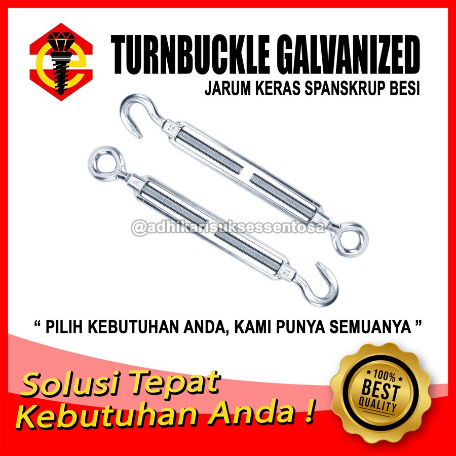 Galvanized M12 Spanskrup/ Turnbuckle 1/ 2" 12 MM Hard Needle/ | Shopee ...