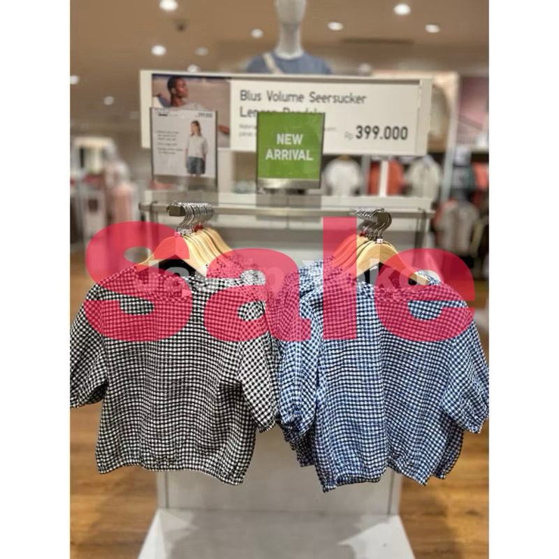 WOMEN Short Sleeve Seersucker Volume Blouse (Matching Set) UNIQLO ...