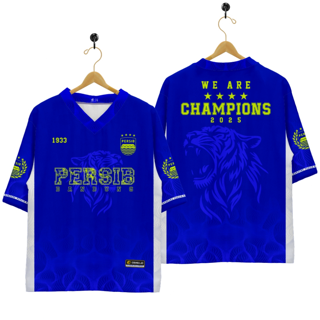 PERSIB BLUE MACAN CHAMPION JERSEY 2025 BACK TO BACK FREE NAME AND BACK ...