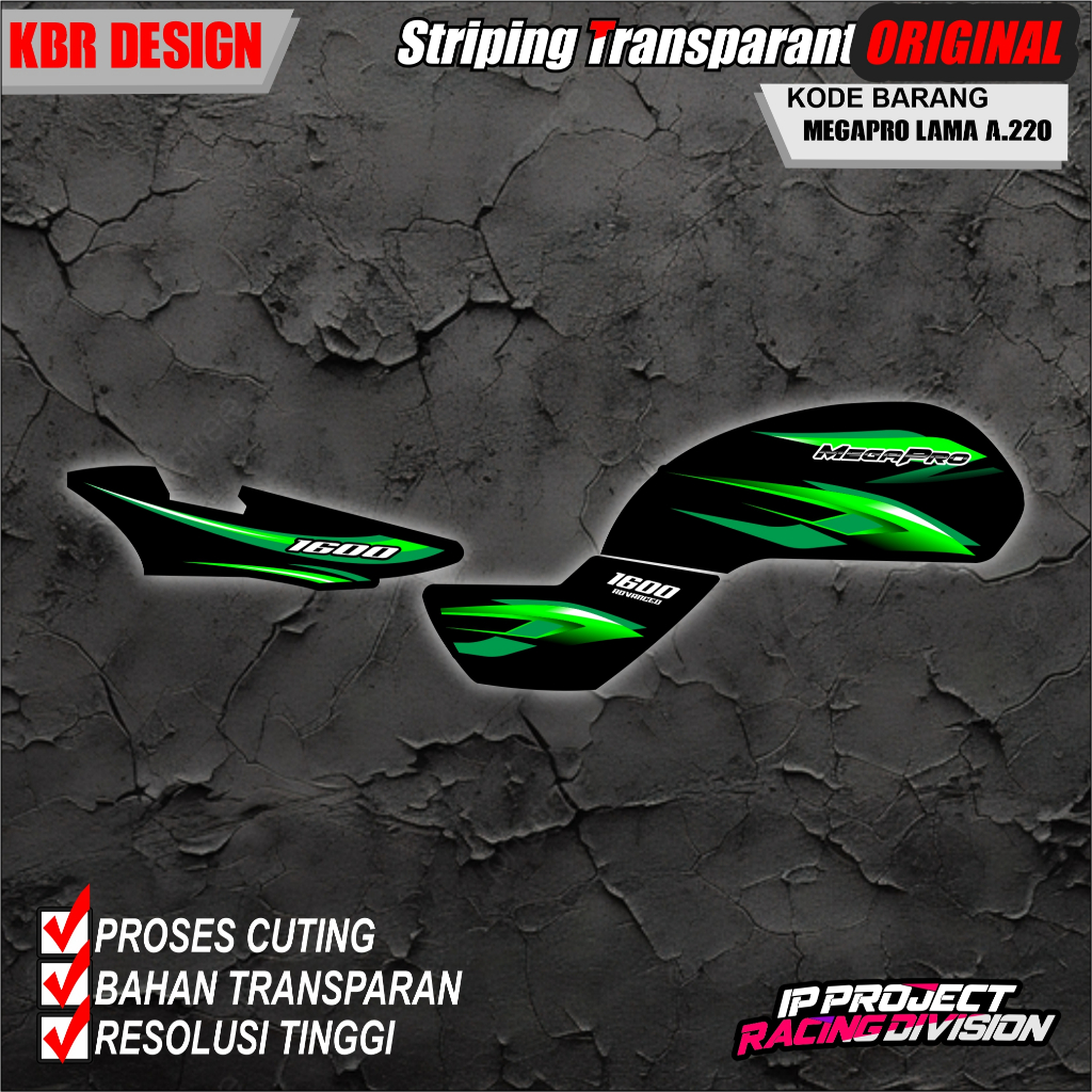 ORIGINAL STRIPING STICKER FOR HONDA MEGAPRO LAMA MOTORCYCLE, HOLOGRAM ...