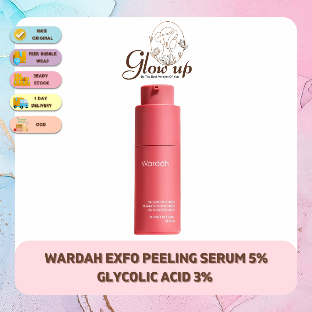 Wardah Exfo Peeling Serum 5% Glycolic Acid 3% Maltobionic Acid 2% ...