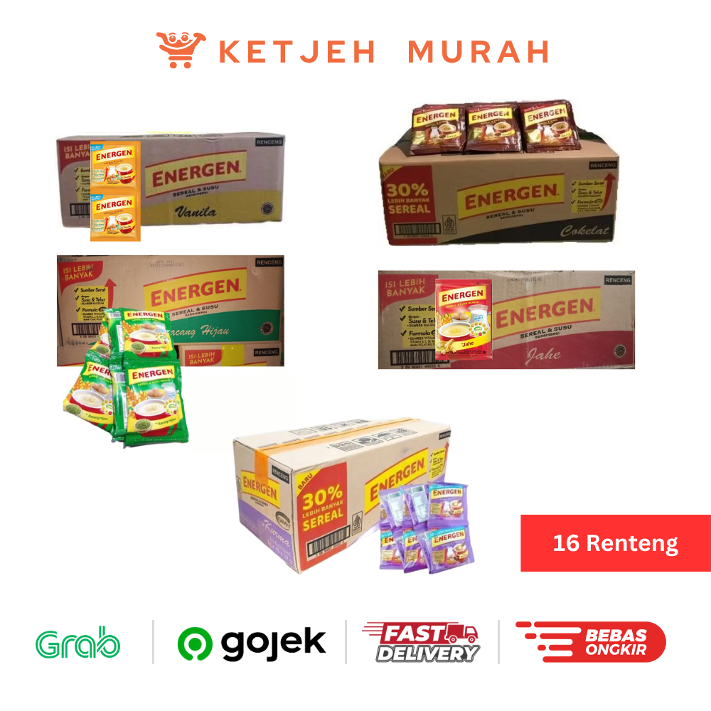 HIJAU Energen Instant Cereal Flavor Vanilla / Chocolate / Green Beans ...