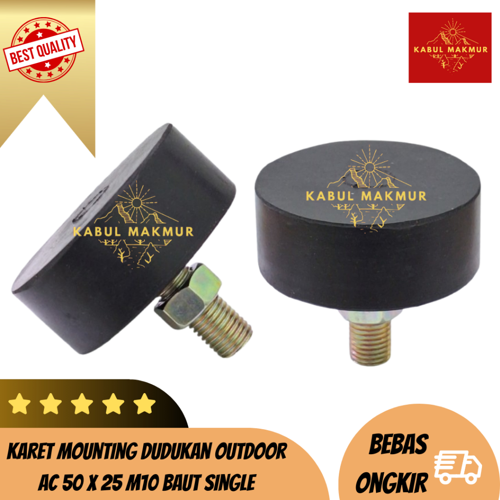 Rubber Mounting Outdoor AC Mount 50 x 25 M10 Single Bolt | Shopee ...