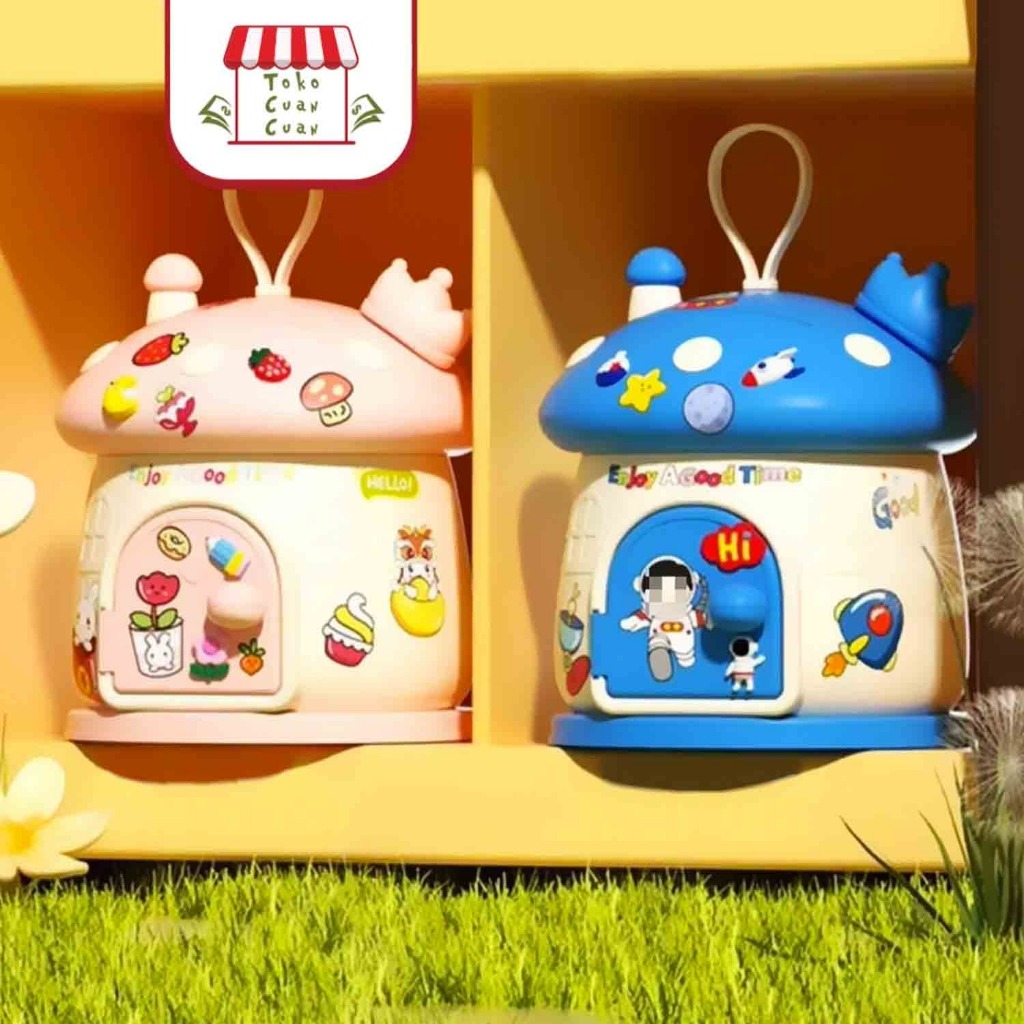 TCC FREE 3D & 2D STICKERS!! Crown Mushroom Piggy Bank Children's Gift ...