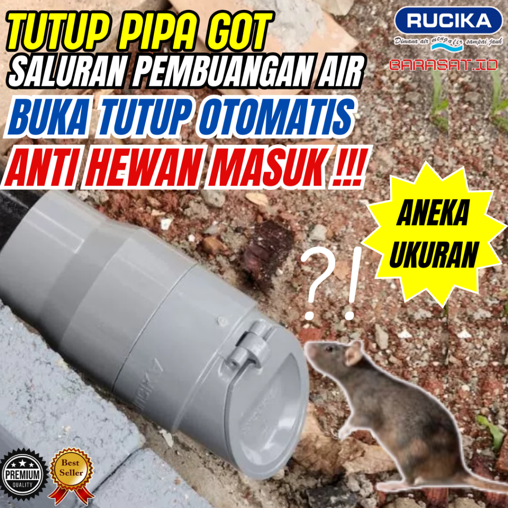 Rucika Original Automatic Open-Close Drain Pipe Fitting Prevent Animals ...