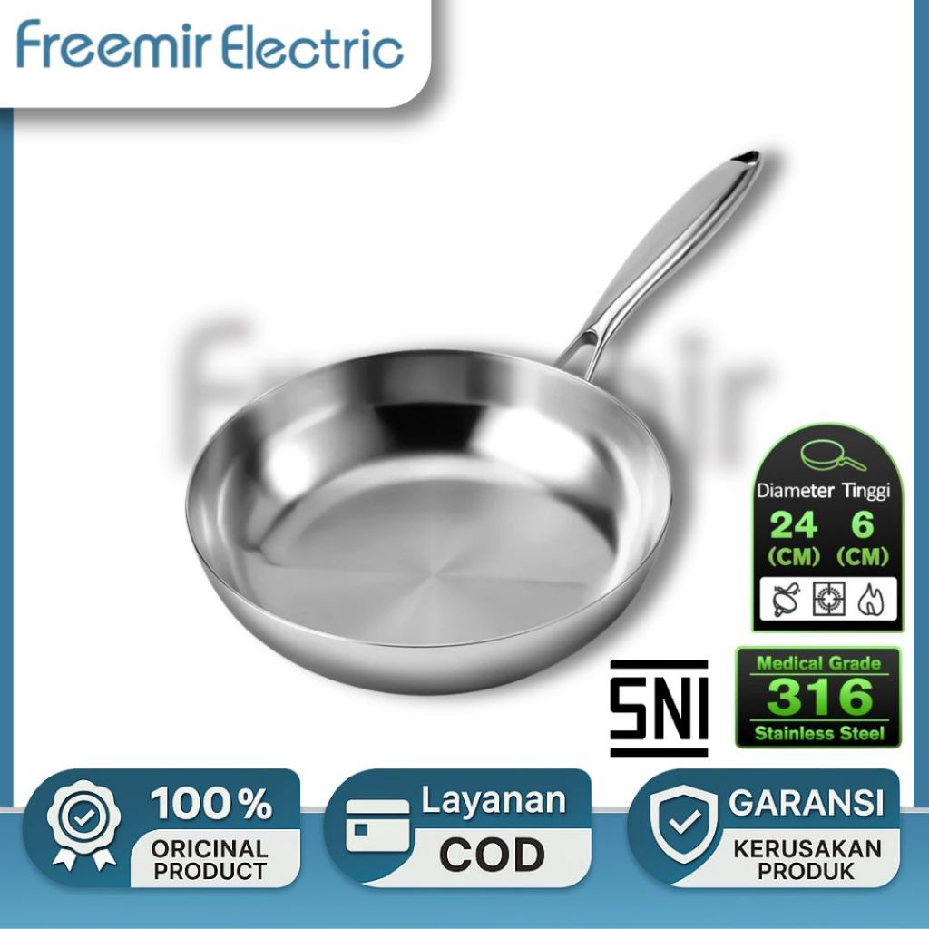 NEW 2025 freemir electric frying pan 24cm Stainless Steel SUS 316 Zero ...