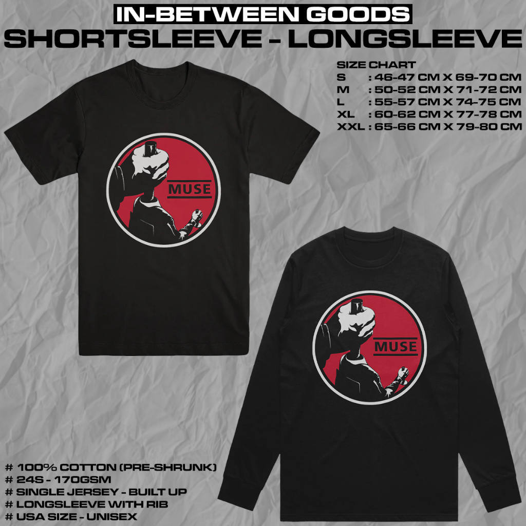 MUSE - DRONES | T-SHIRT | LONGSLEEVE LONGSLEEVE | BAND MERCH | Shopee ...