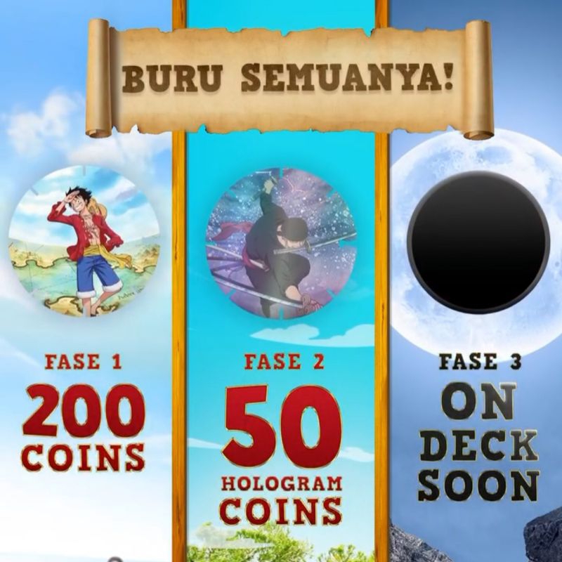 Chiki Balls x One Piece Chiki Coins Hologram Phase 2 Tazos 2025 Luffy D ...