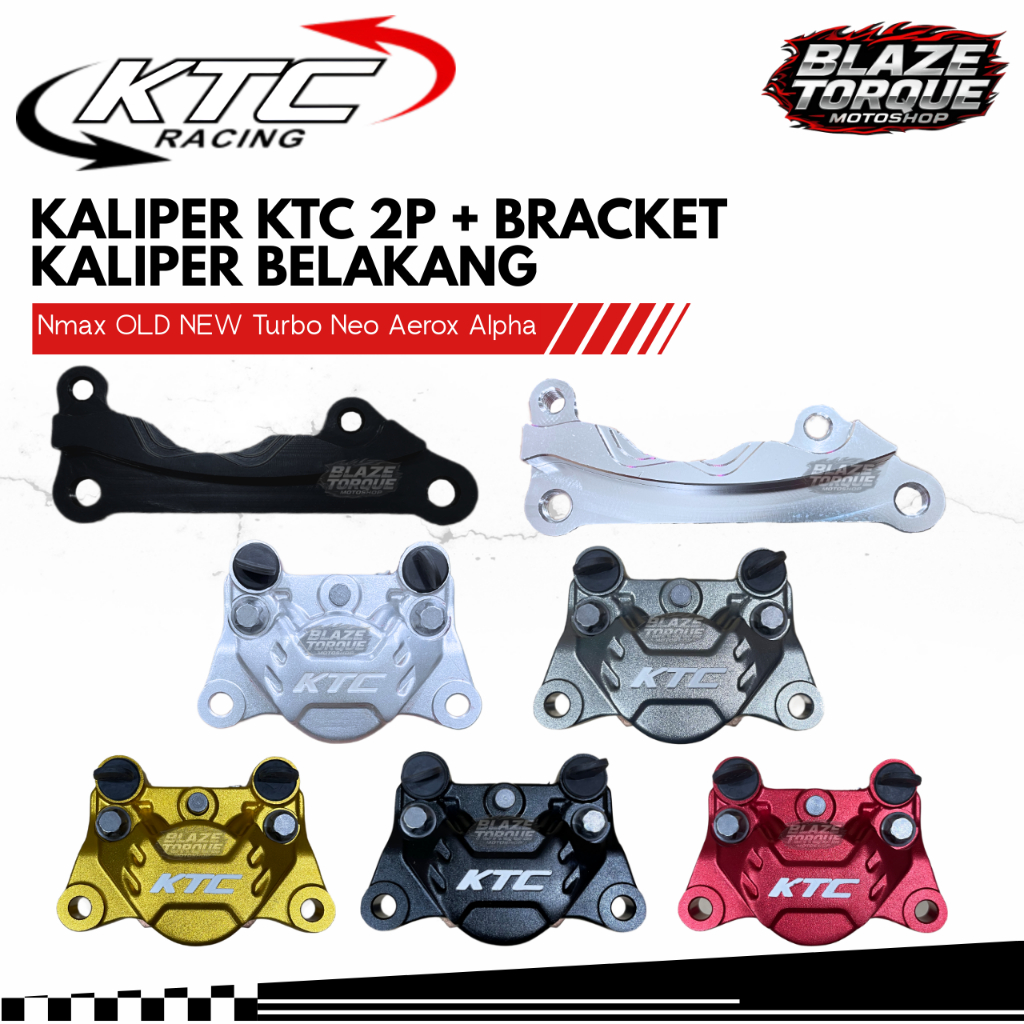 KTC 2 Piston 2P Caliper + Rear Disc Caliper Bracket Nmax Turbo Old New Neo Aerox Alpha | Shopee ...