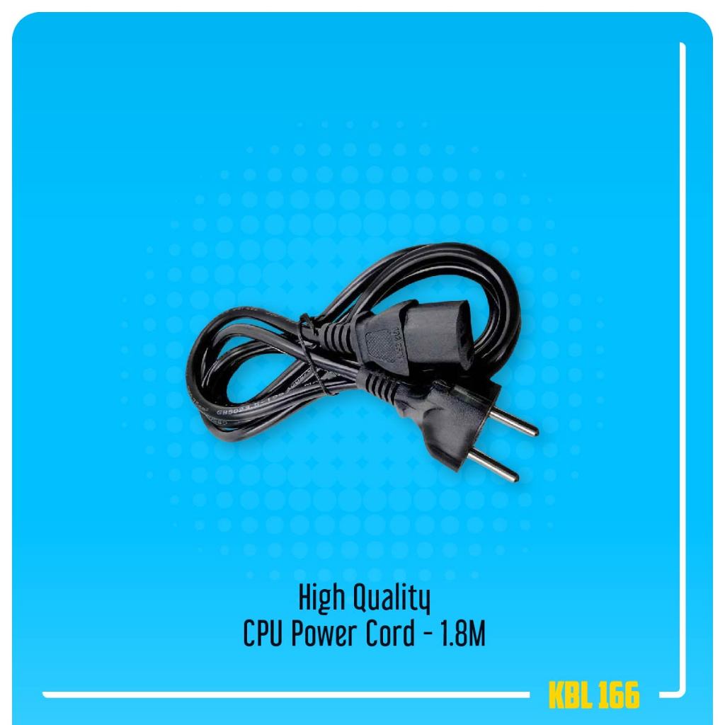 High Quality CPU Power Cord PC Monitor Power Cable - 1.8M | Shopee ...