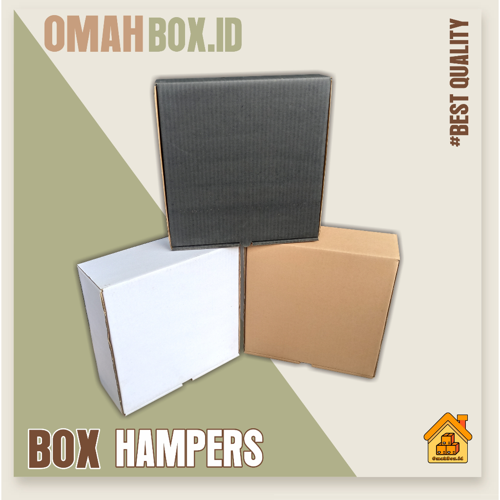 Cardboard hamper/cosmetic Box 25x25x10 cm B FLUTE | Plain Cardboard box ...