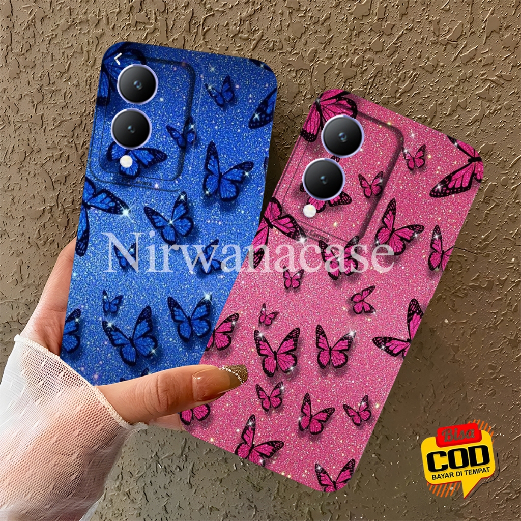 Casing Hp Vivo Y17s Y18 Y03 Y03T Y03A Y02 Y02T Y02A Butterfly Motif ...