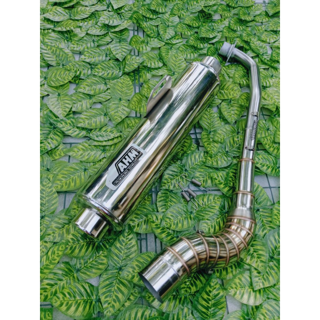 AHM 1set Pipe 51mm canister conical open specs exhaust pipe for Wave ...