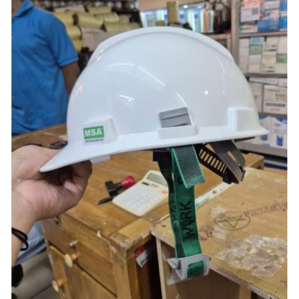 LOKAL MSA Local Safety Helmet with Regular Inner + Chin Strap MSA V ...