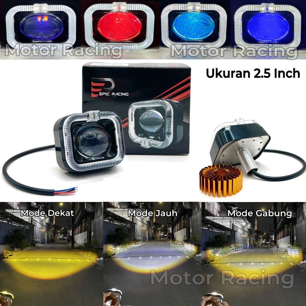 Epicracing - 2.5 Inch Matrix-Style Biled Lamp with Shroud + Devil Eye ...