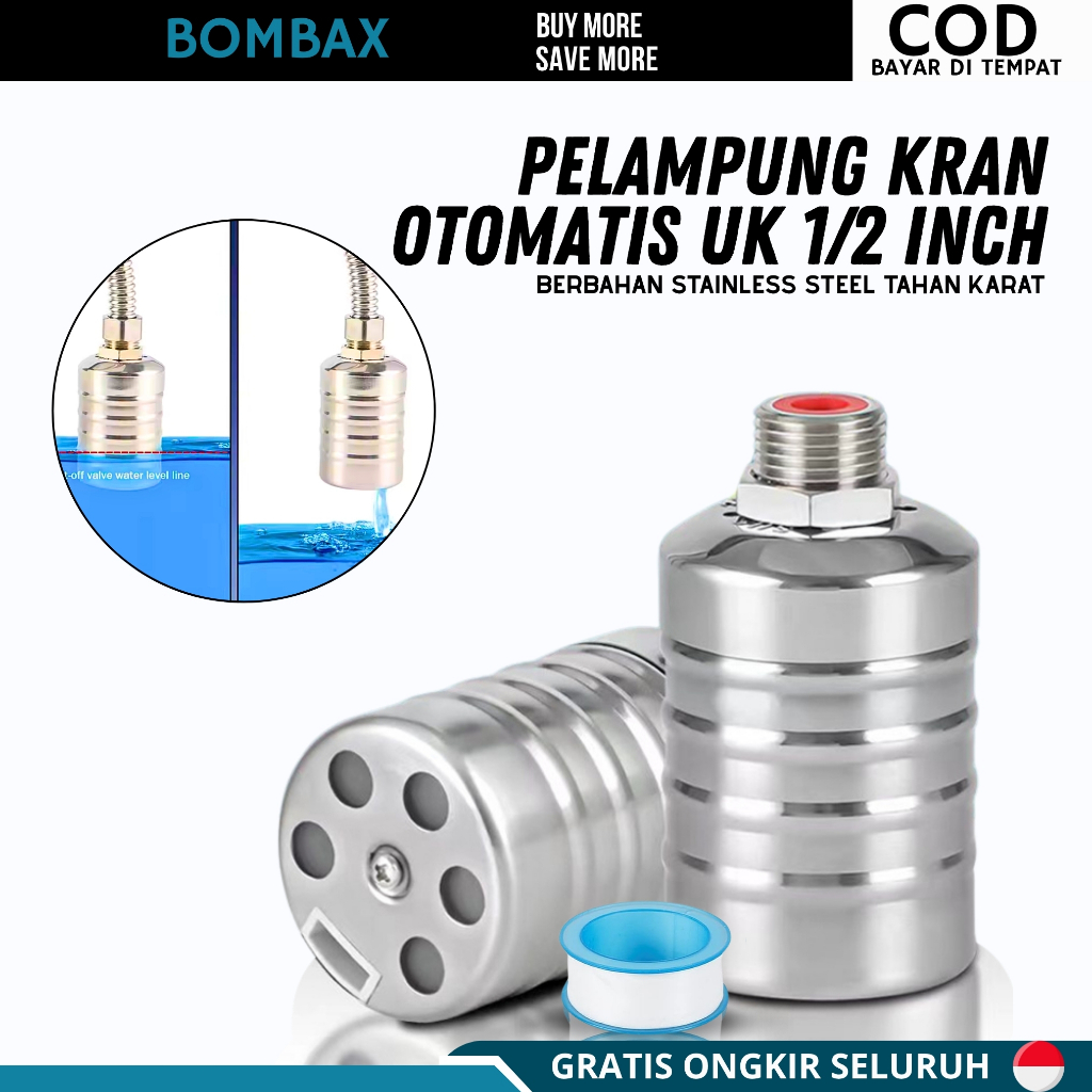 Automatic Bathtub Water Faucet Float 1/2 Inch Stainless Steel Water ...