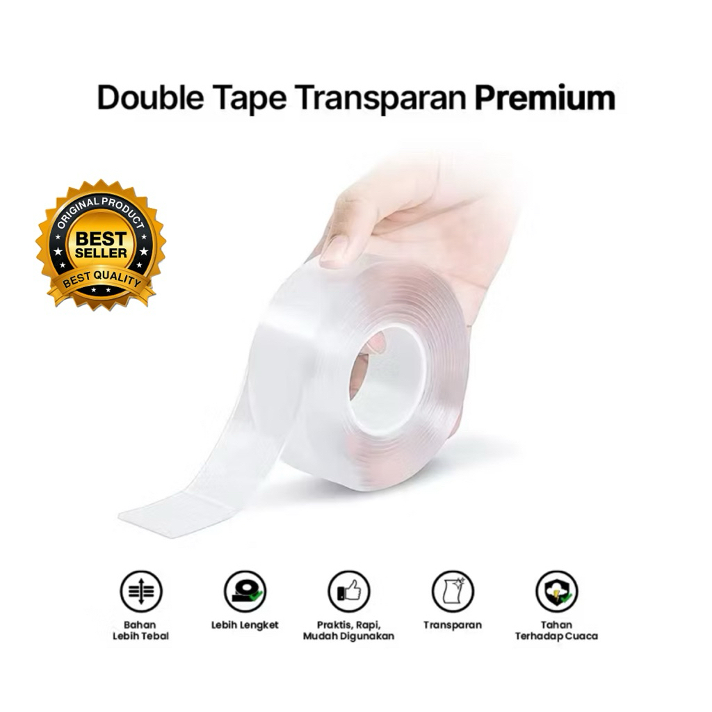 Clear Double Tape Double Tape Strong Adhesive 3Cm x 5Meter x 2MM ...