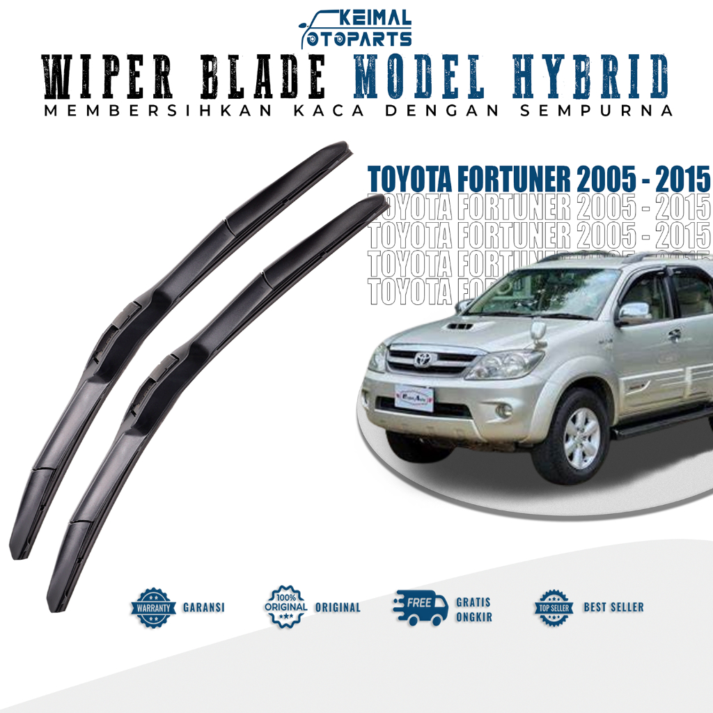 Toyota Fortuner 2005-2015 Blade Hybrid Car Wiper 1 Set Left and Right Pair Windshield Cleaner ...