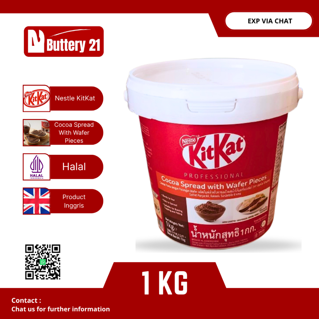NESTLE KITKAT CHOCOLATE PASTA 1 KG/KIT KAT FILLING/CHOCOLATE WAFER ...