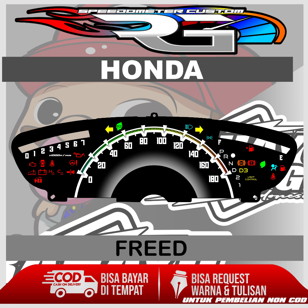 HONDA CUSTOM SPEEDOMETER BOARD FREED PANEL CUSTOM HONDA FREED ...