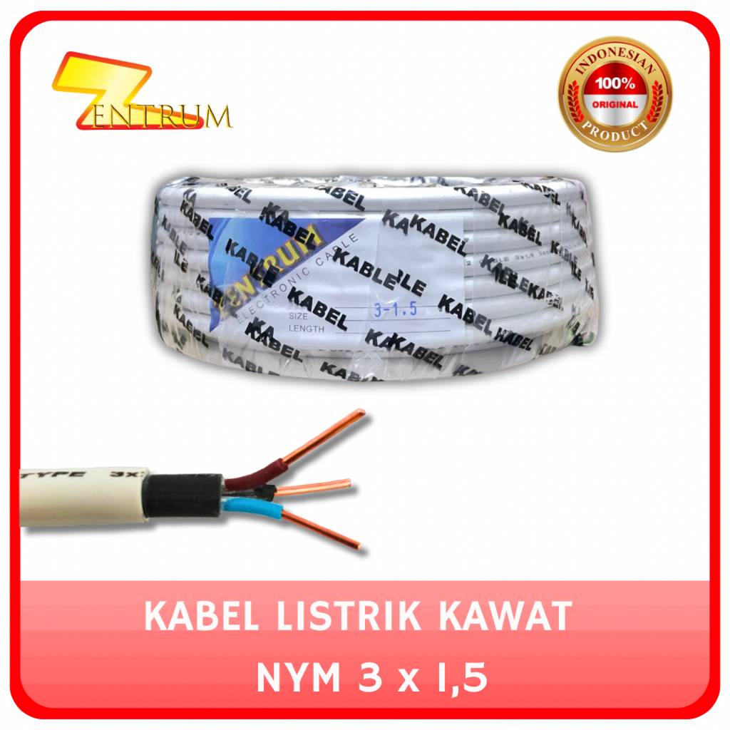 NYM 3 X 1.5 Wire Electrical Cable (50 Meters) | Shopee Philippines