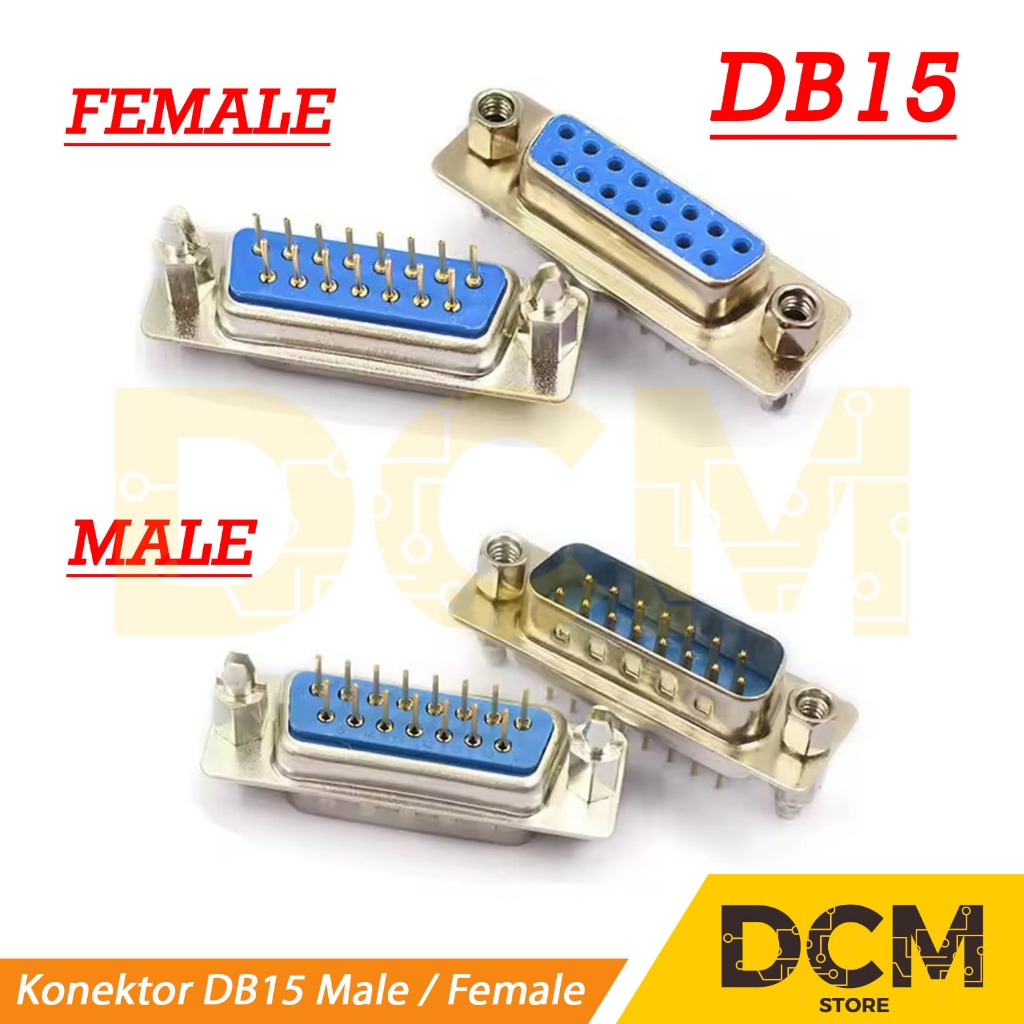 DB15 Male / Female Socket Adapter DB 15 Male / Female Connector ...