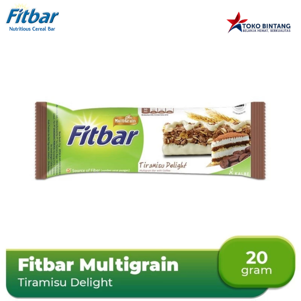 Fitbar Multigrain 20gr Cheese/Chocolate/Fruit/Tiramisu - Healthy Snack ...