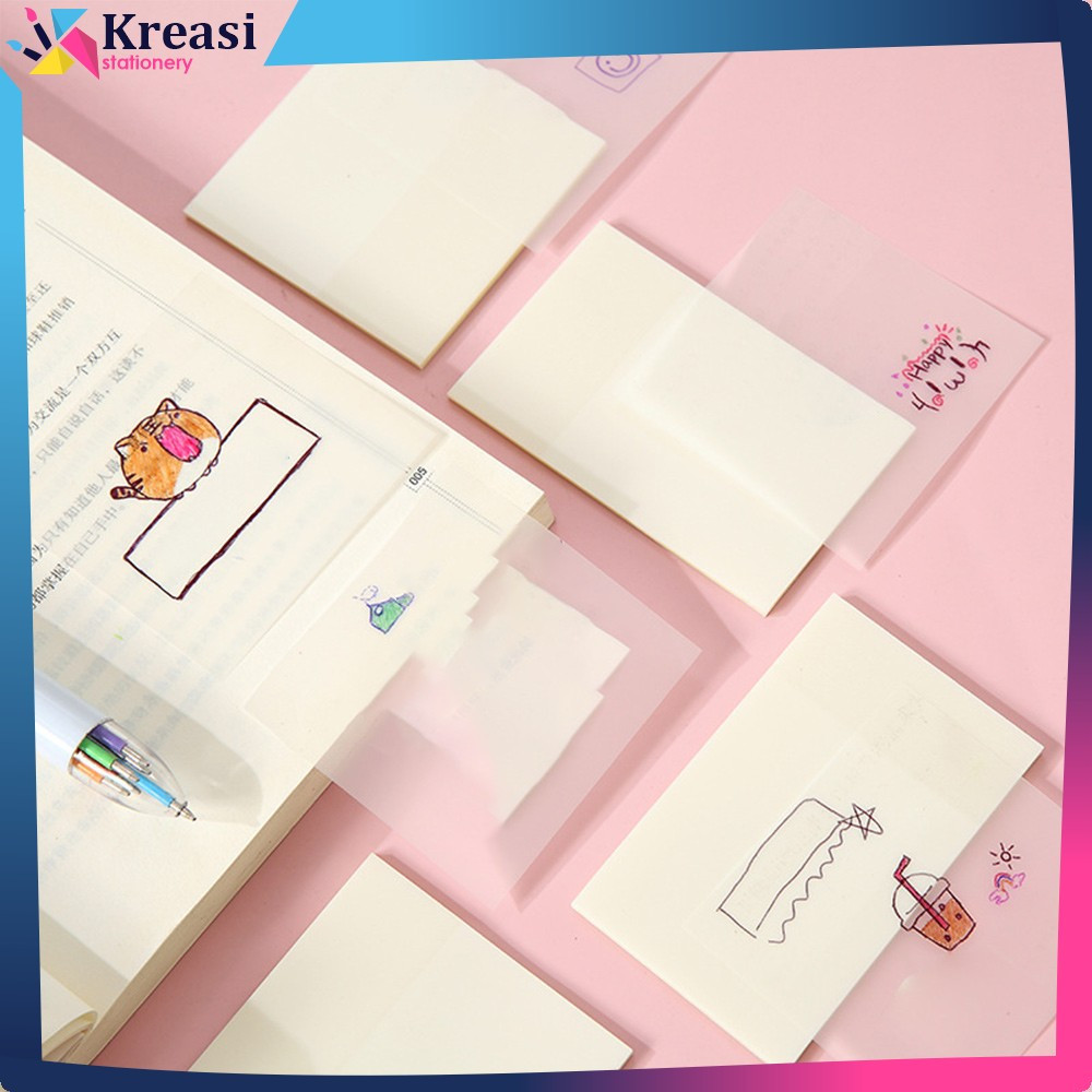 Transparent Memo Paper 50 Sheets Waterproof For Office School ...