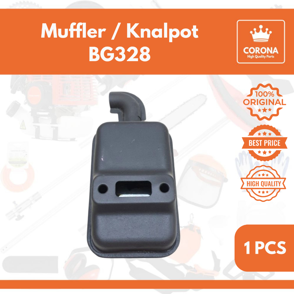 MESIN Muffler BG 328 2-stroke Black Soundproofing Silencer Lawn Mower ...