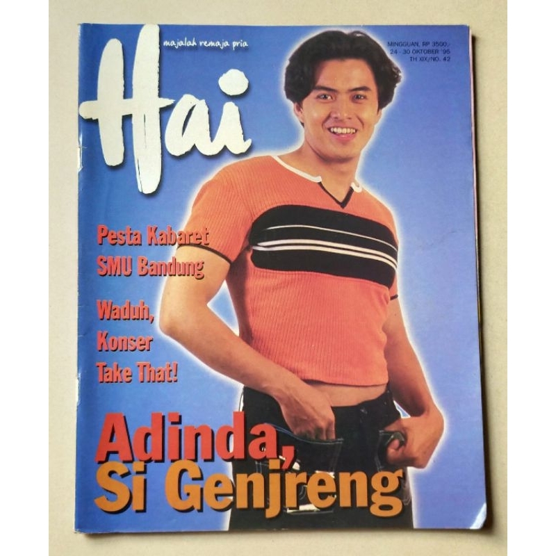 Hai Magazine 24 October 1995 : Cover Marcelino - Iwan Fals - Take That ...