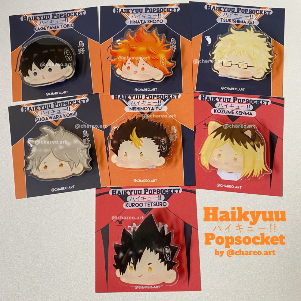 CHAREO ART Haikyuu Acrylic Popsocket / Pop Socket / Griptok / Anime ...