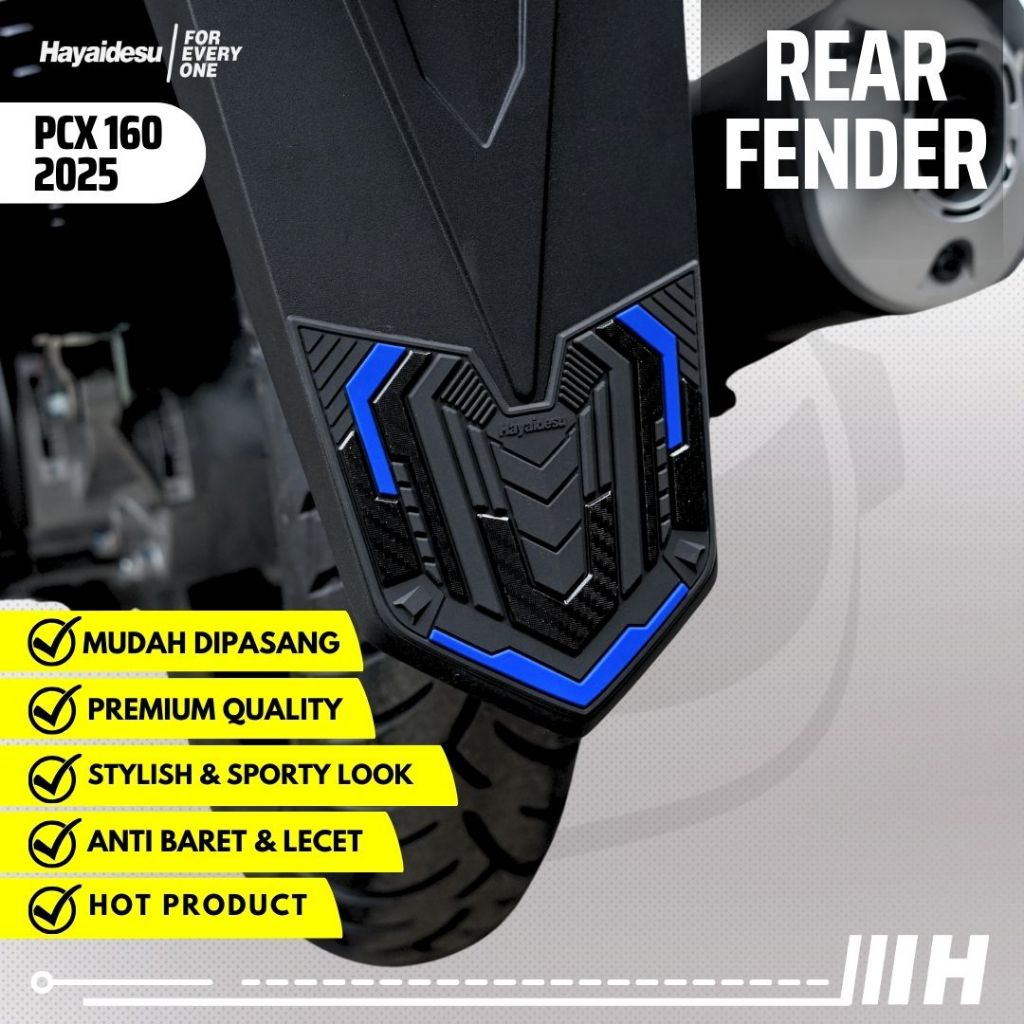 Honda PCX 160 2025 (CBS/ABS/RoadSync) Motorcycle Body Protector Rear ...