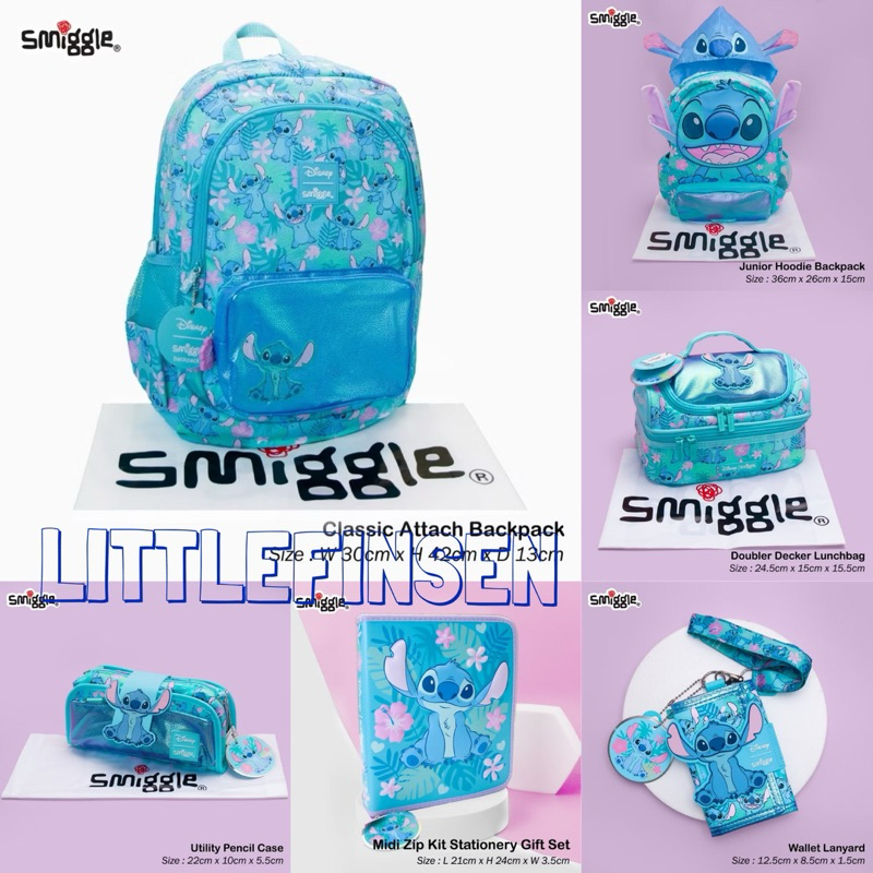 Smiggle stich backpack/smiggle bag with doll/smiggle stich backpack for ...